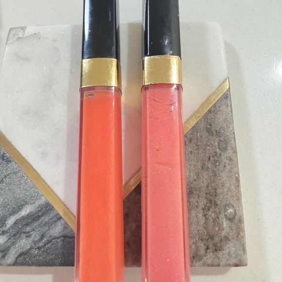 CHANEL | Makeup | Chanel Gloss Duo Vibrant Orange And Soft Pink Color ...